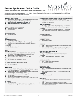 Fillable Online Broker Application Quick Guide Fax Email Print - pdfFiller