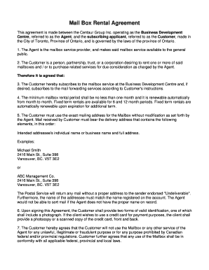 Fillable Online Mail Box Rental Agreement-form-APR-25-2009-BC Fax Email Print - pdfFiller