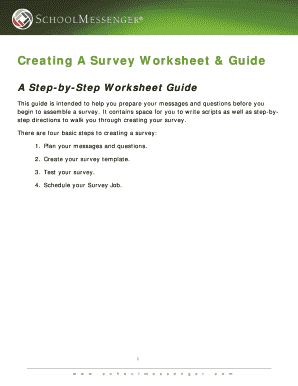 Fillable Online southcentralric Creating A Survey Worksheet Guide ...