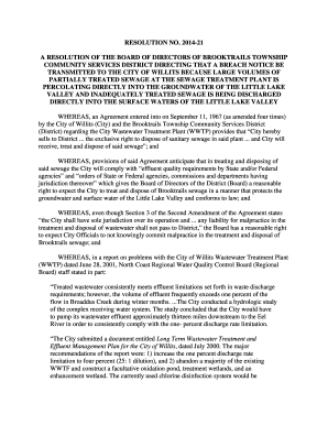 Fillable Online btcsd A RESOLUTION OF THE BOARD OF DIRECTORS OF ...