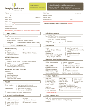 Fillable Online Patient Scheduling: Call for Appointment Fax Email ...