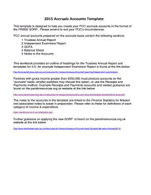 Fillable Online 2015 Accruals Accounts Template Fax Email Print - pdfFiller