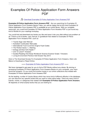 Fillable Online sturgiscampground Examples Of Police bApplicationb Form ...