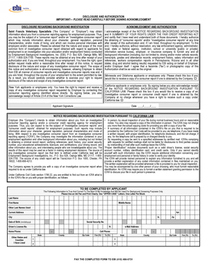 Fillable Online EBI bDisclosureb And Authorization bFormb - St Francis ...