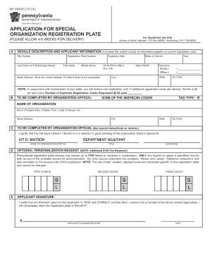Fillable Online Sal bPlate Formb - Pennsylvania American Legion Fax ...