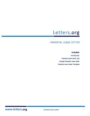Fillable Online letters parental-leave-letter474docx Fax Email Print ...