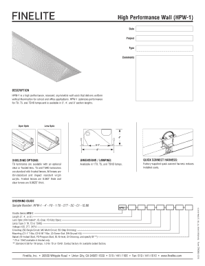 Fillable Online FINELITE High Performance Wall (HPW1) Date Project Type ...