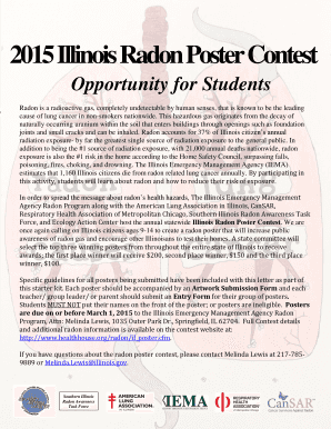 Fillable Online 2015 Illinois Radon Poster Contest Fax Email Print ...