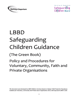 Fillable Online Safeguarding Green Book - Barking and Dagenham ...