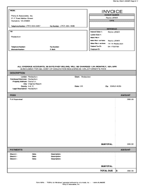 Fillable Online Invoice - Perryappraisalcom Fax Email Print - pdfFiller