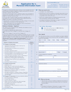 Fillable Online service tas gov Office use only Application for a ...