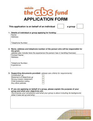 Fillable Online calico org APPLICATION FORM - calicoorguk - calico org ...