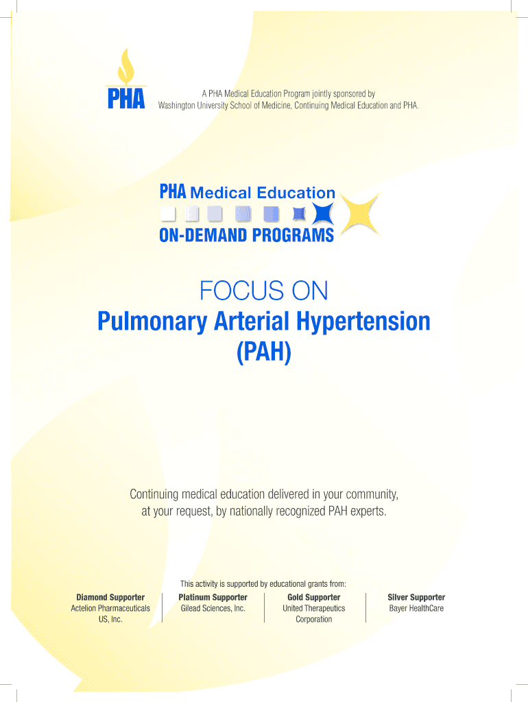 Fillable Online phassociation A PHA Medical Education Program jointly ...