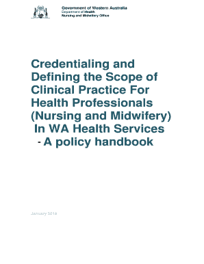 Fillable Online health wa gov Credentialing and Defining the Scope of ...