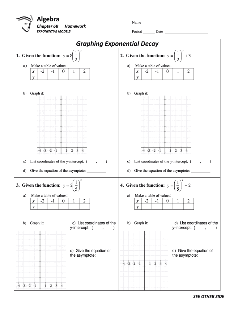 Fillable Online liberty kernhigh Graphing Exponential Decay ...