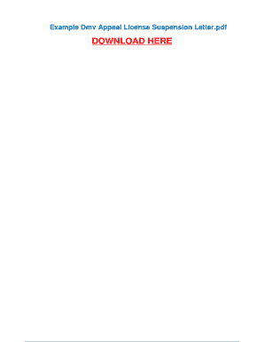 Fillable Online Example Dmv Appeal License Suspension Letter Fax Email ...