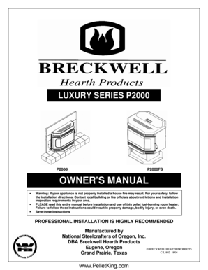 Fillable Online LUXURY SERIES P2000 P2000I P2000FS OWNERS MANUAL ...