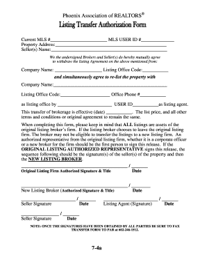 Fillable Online Current MLS # MLS USER ID # Fax Email Print - pdfFiller