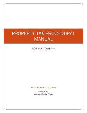 Fillable Online Property tax procedural manual - Brevard County Tax ...