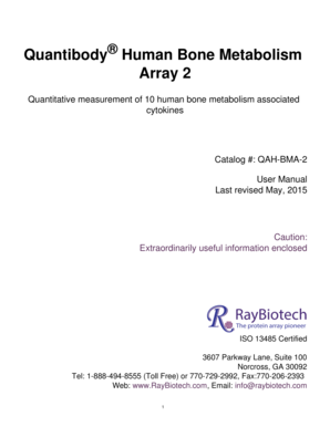 Fillable Online Quantibody Human Bone Metabolism Array 2 - Ray Biotech ...