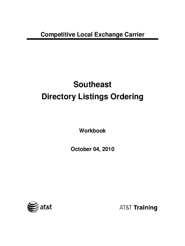 Fillable Online Southeast Directory Listings Ordering Fax Email Print ...