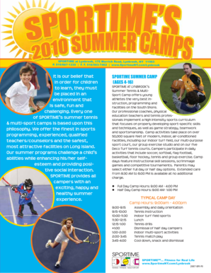 Fillable Online SPORTIME at Lynbrook, 175 Merrick Road, Lynbrook, NY ...