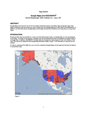Fillable Online Paper 29-2010 Google Maps and SAS/GRAPH Darrell ...