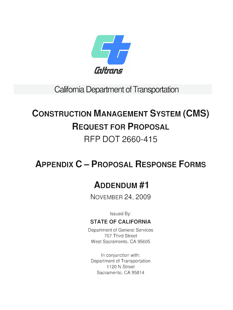 Fillable Online Request for Proposal RFP DOT 2660-415 Fax Email Print - pdfFiller