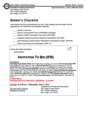 Fillable Online C1347001 bidders Checklist w.submittals.pdf - Bidsync.com Fax Email Print ...