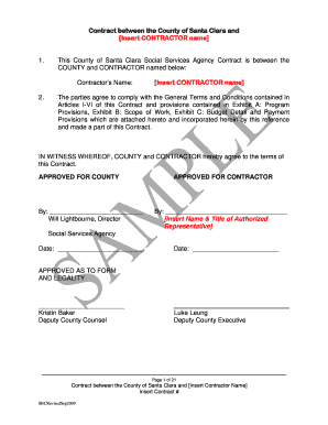 Fillable Online FY10 Sample Contract Fax Email Print - pdfFiller