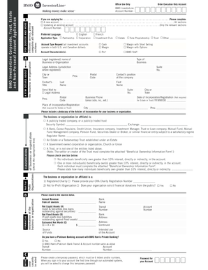 Fillable Online Non-Personal Account Application Form - BMO ...