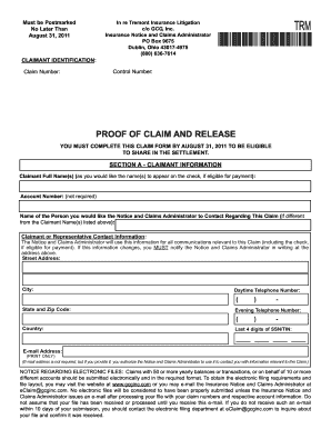 Fillable Online Insurance Notice and Claims Administrator Fax Email ...