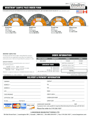 Fillable Online wiretrim proline standard form Fax Email Print - pdfFiller