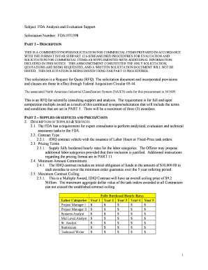 Fillable Online PART 1STANDARD FORM (SF-1449) - The RFP Database Fax ...
