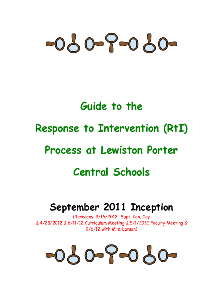 Fillable Online Response to Intervention (rti) Process at Lewiston ...