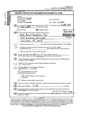 Fillable Online 04 698 672 Request for Ex Parte Reexamination ...
