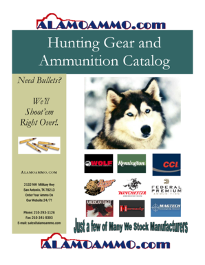 Fillable Online Hunting Gear and Ammunition Catalog - Who-sells-it.com ...