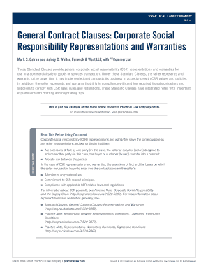 Fillable Online General Contract Clauses: Corporate Social Fax Email ...