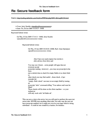 Fillable Online Re Secure feedback form Fax Email Print - pdfFiller