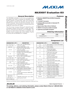 Fillable Online MAX9597 EV kit Fax Email Print - pdfFiller
