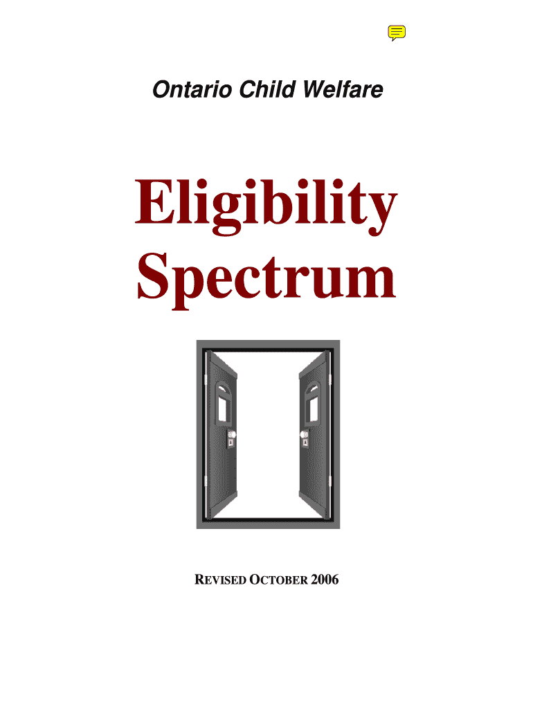 Fillable Online Eligibility Spectrum 2006 Fax Email Print - pdfFiller