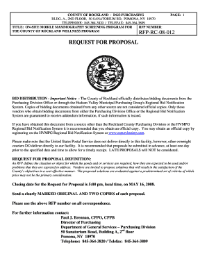 Fillable Online Rfp-rc-08-012 request for proposal - Empire State Purchasing Group Fax Email ...