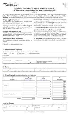 Fillable Online Application for a Refund of the Fuel Tax Paid by an ...