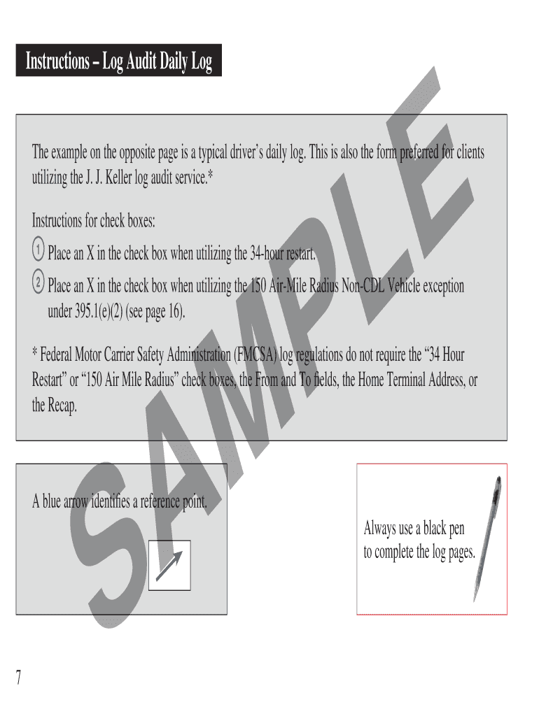 Fillable Online Driver’s Daily Log Instructions Fax Email Print - pdfFiller