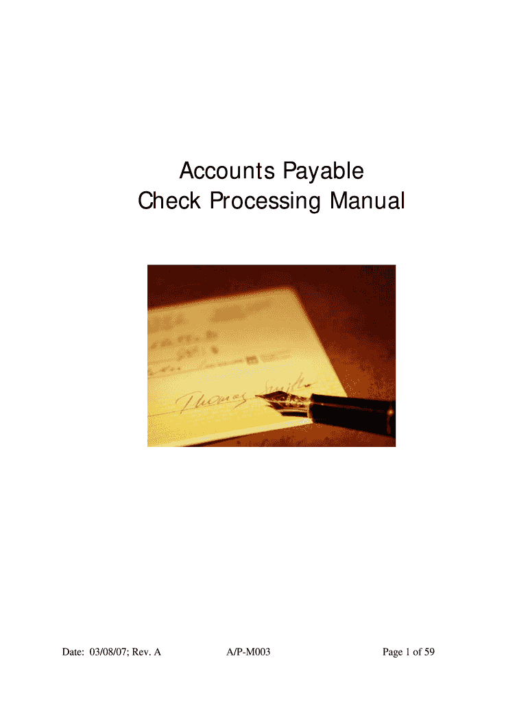 Fillable Online Check Processing Manual Fax Email Print - pdfFiller