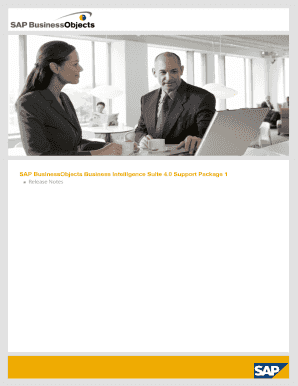 Fillable Online SAP BusinessObjects Business Intelligence Suite 4 Fax ...