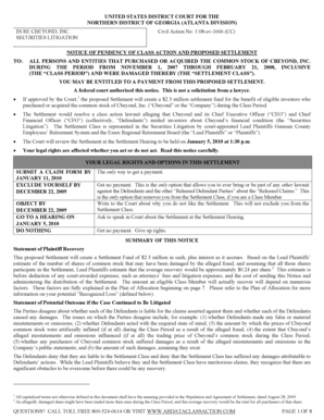 Fillable Online Notice of Pendency and Proposed Settlement - Labaton ...