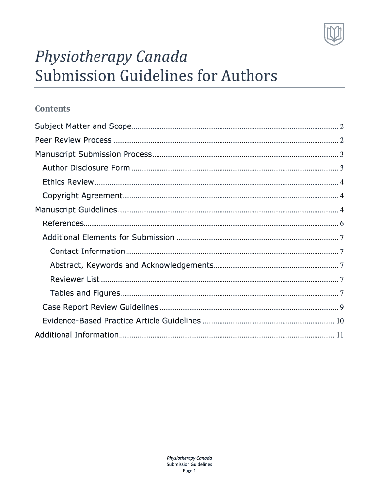 Fillable Online Submission Guidelines for Authors Fax Email Print ...