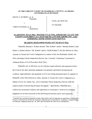 Fillable Online IN THE CIRCUIT COURT OF MARSHALL COUNTY, ALABAMA Fax ...