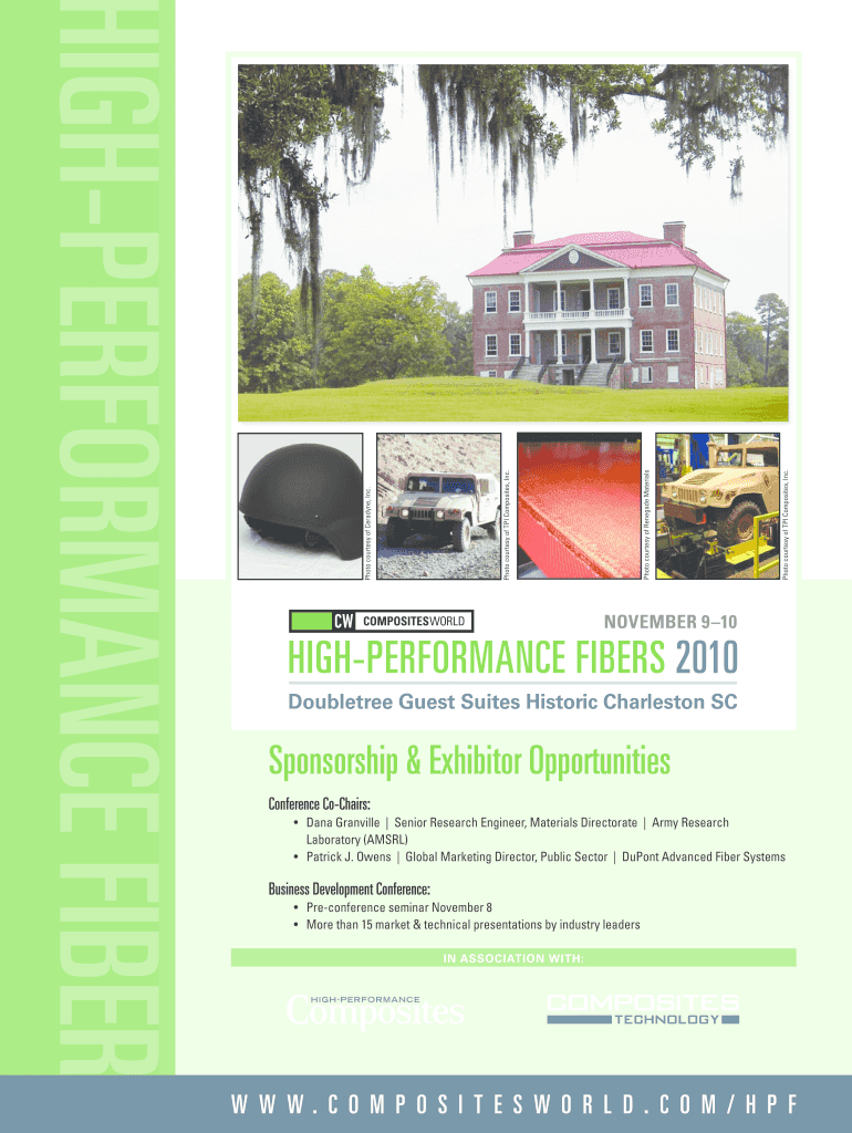 Fillable Online High-Performance Fibers Sponsorship & Exhibitor ...